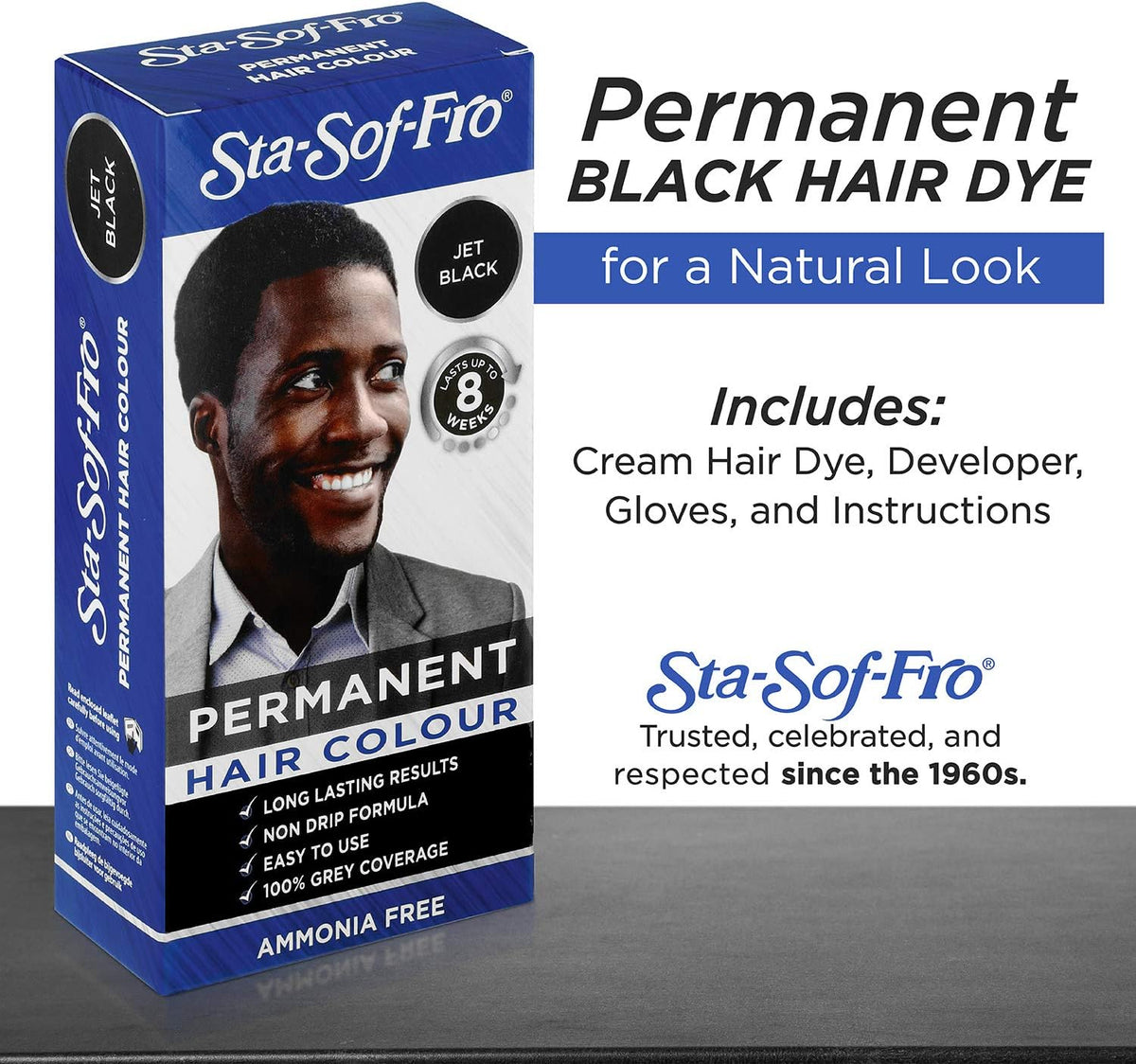 Sta Sof Fro Men Permanent Hair Colour Jet Black – Afro Hair Boutique