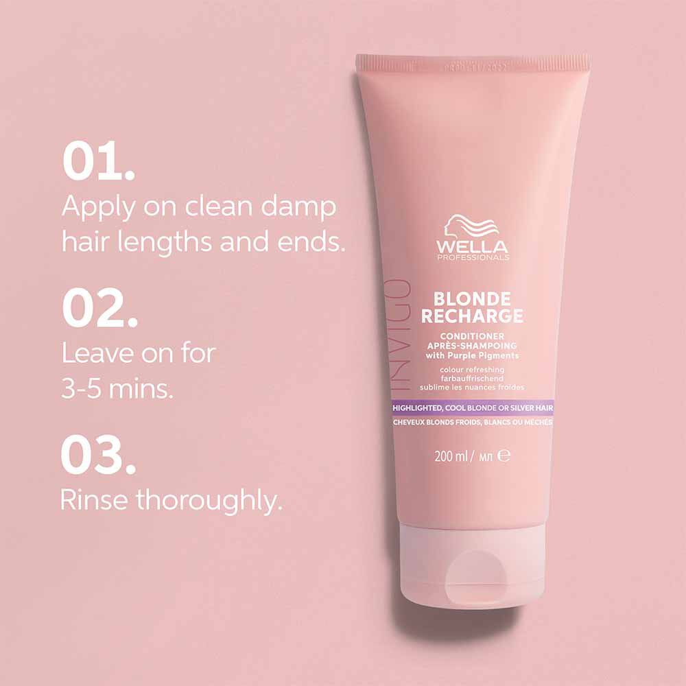 Wella Invigo Cool Blonde Recharge Color Refreshing Conditioner 200ml ...