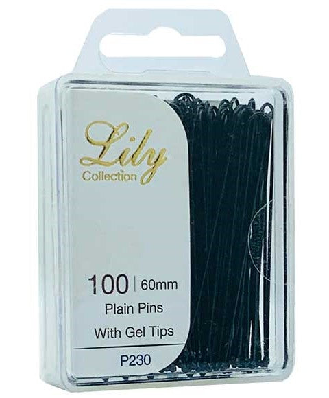Bellissemo Lily Collection Plain Hair Pins With Gel Tips Black 60mm P2 ...