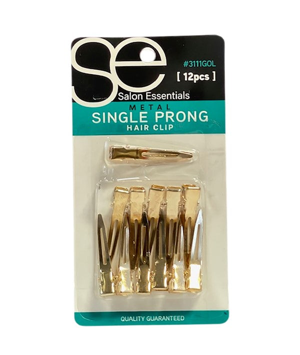 Bee Sales Salon Essentials Metal Single Prong Hair Clip 3111GOL – Afro ...