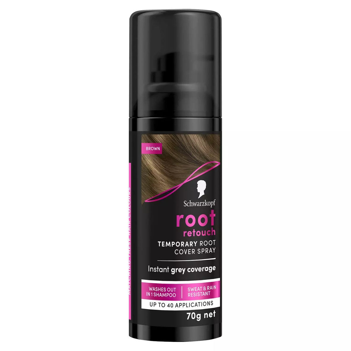 Schwarzkopf Root Retoucher Temporary Root Cover Spray, Brown 120ml ...