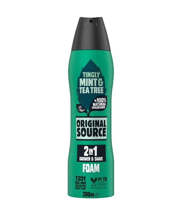Original Source Tingly Mint And Tea Tree 2 In 1 Shower And Shave Foam ...